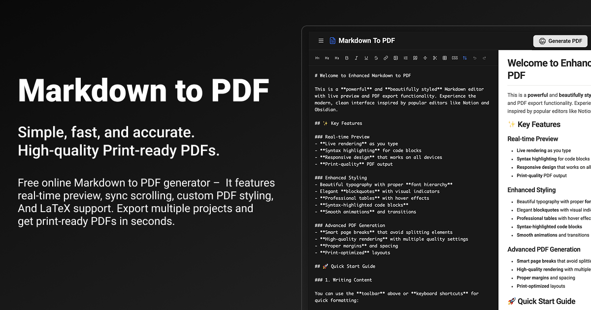 Builto – Md to PDF